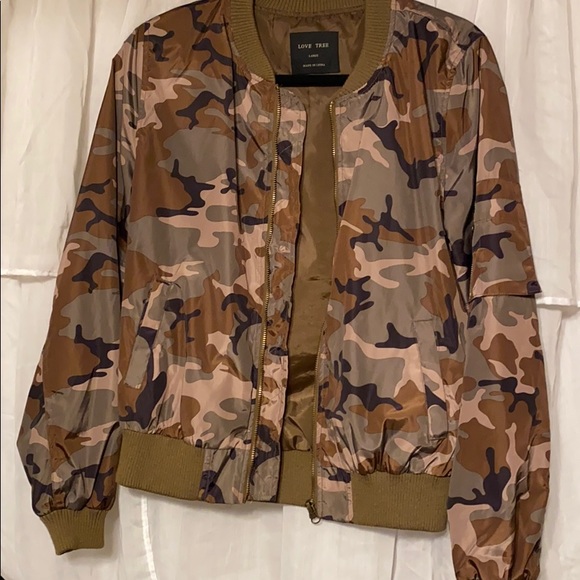 Love Tree | Jackets & Coats | Camo Jacket | Poshmark